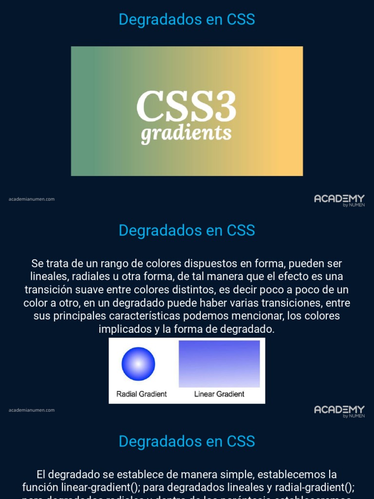 Degradados en CSS | PDF
