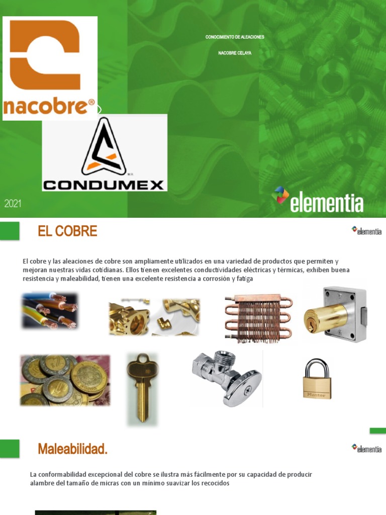 Capacitación en Aleaciones | PDF | Cobre | Bronce