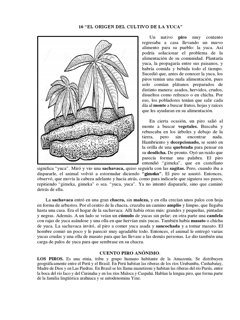 Origen y leyenda de la yuca | PDF