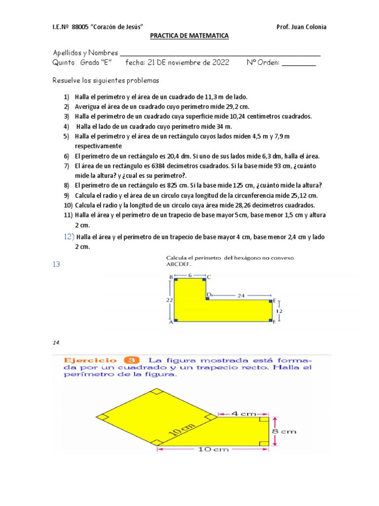 01 Practica de Matematica | PDF