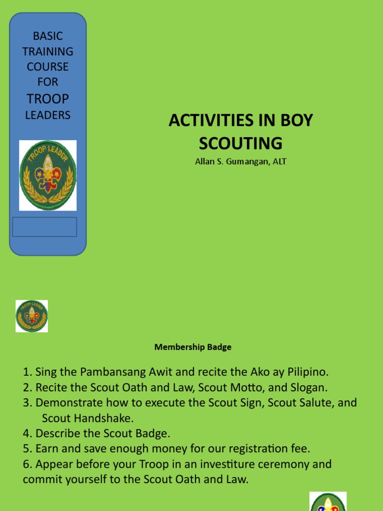 BTC TL Activities in Boy Scouting | PDF | Scouting | Knot