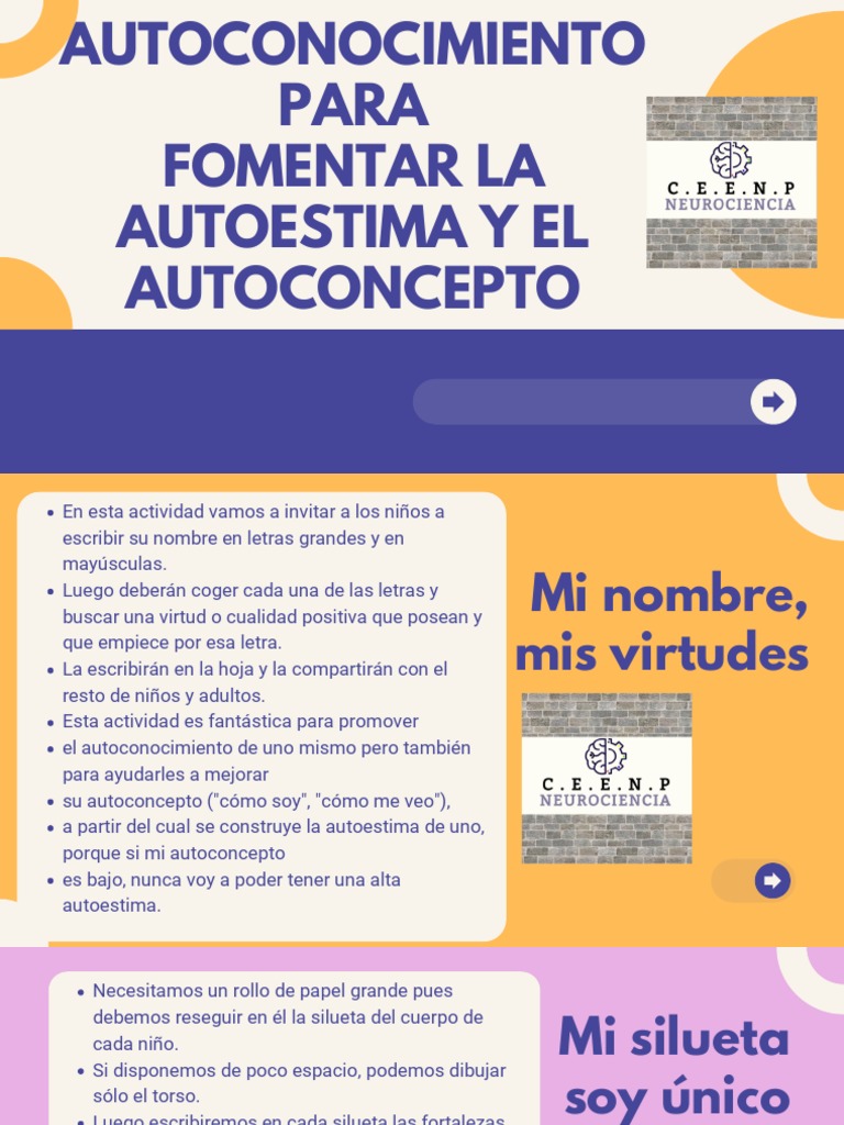 Autoconocimiento para Fomentar La Autoestima y El Autoconcepto | PDF ...