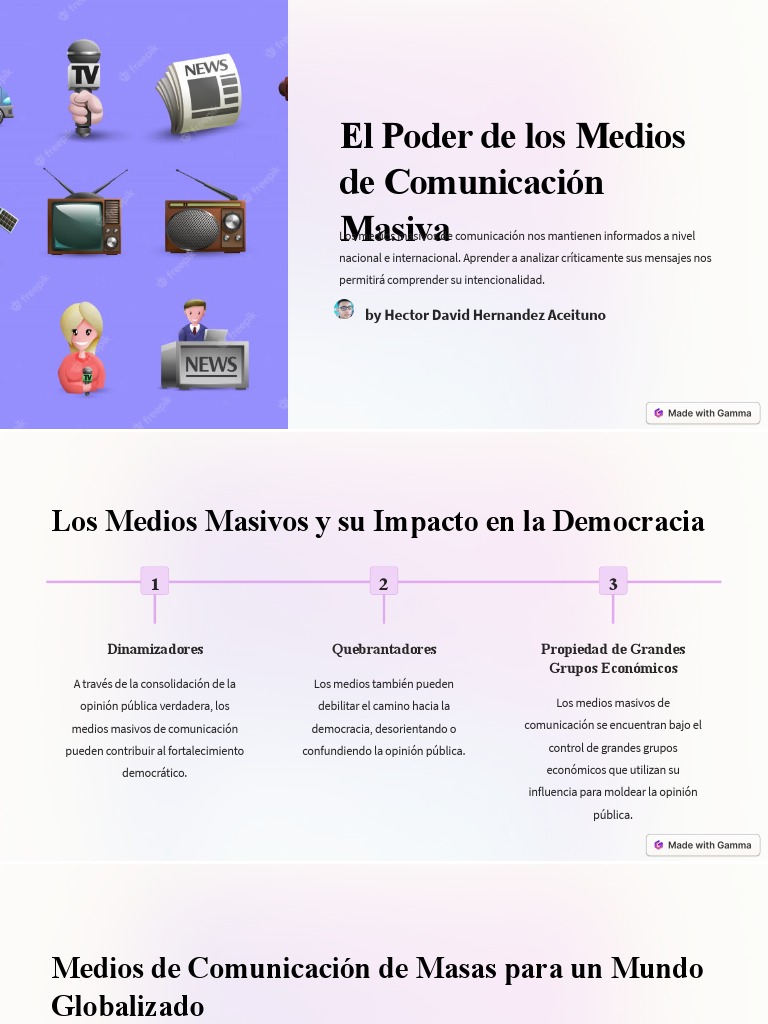 El Poder de Los Medios de Comunicacion Masiva | PDF | Medios de comunicación en masa | Comunicación
