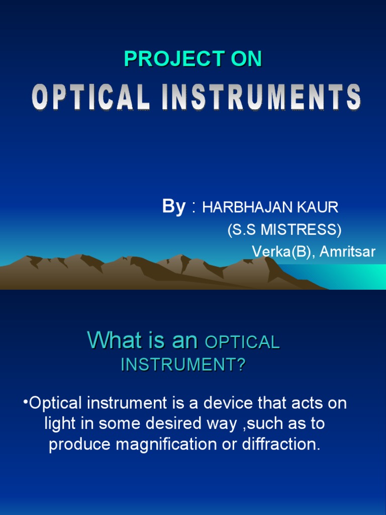 Optical Instruments | PDF | Optics | Astronomy