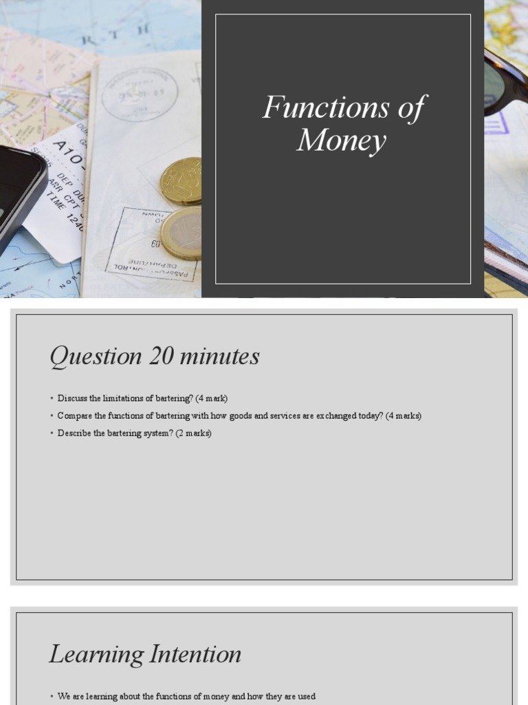 Functions of Money | PDF | Money | United States Dollar