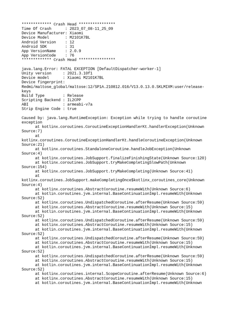 Mod Menu Crash 2023 07 08-11 25 09 | PDF | Android (Operating System ...