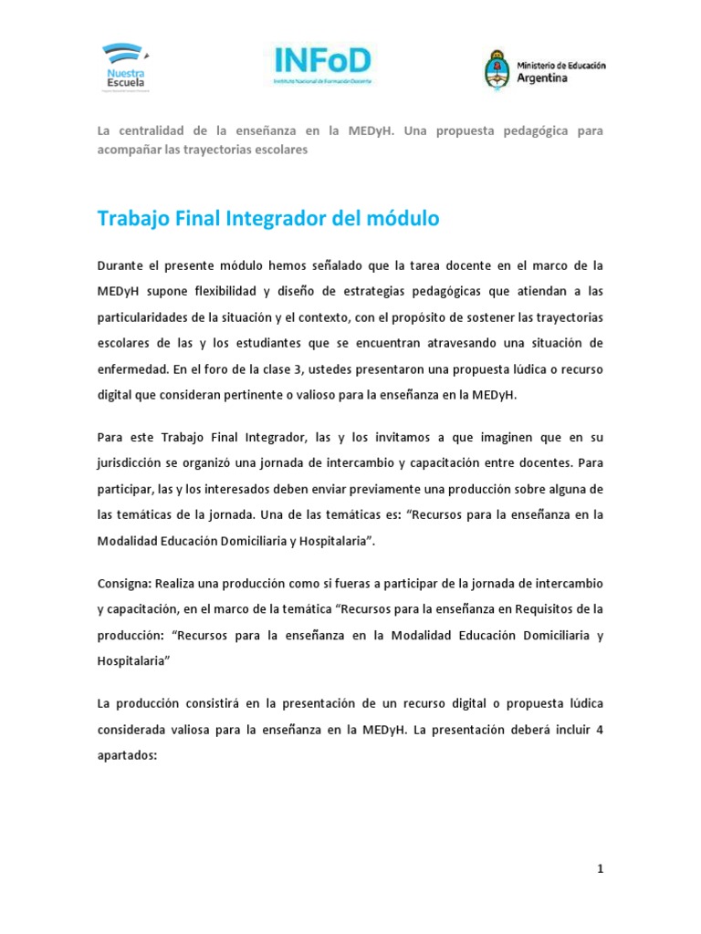 TEDH02 Trabajo Final Integrador | PDF | Aprendizaje