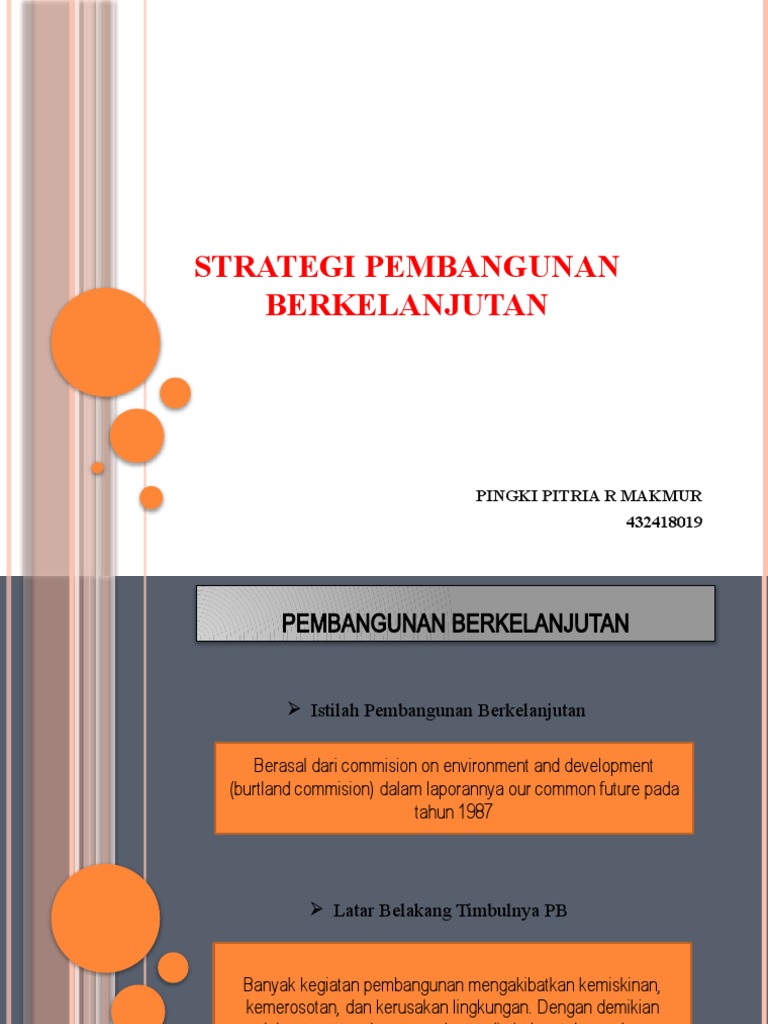 Strategi Pembangunan Berkelanjutan | PDF