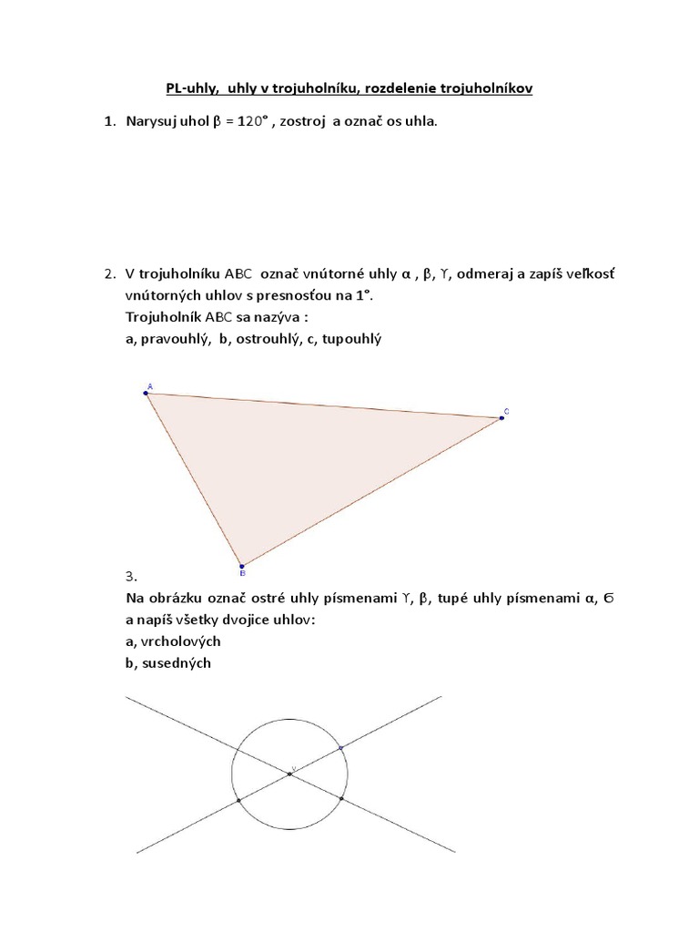 PL, Uhly, Uhly V Trojuholníku | PDF