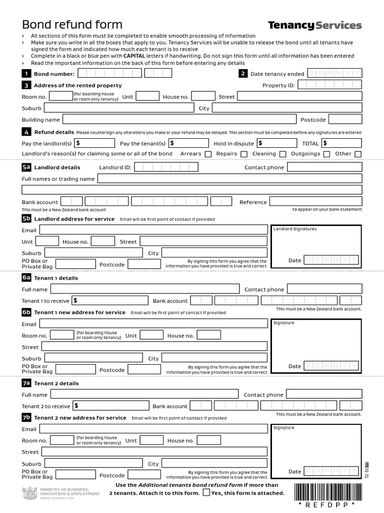 Bond Refund Form | PDF | Leasehold Estate | Landlord