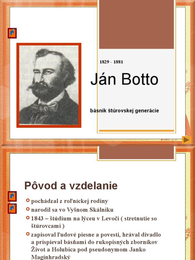 Ján Botto: Básnik Štúrovskej Generácie | PDF