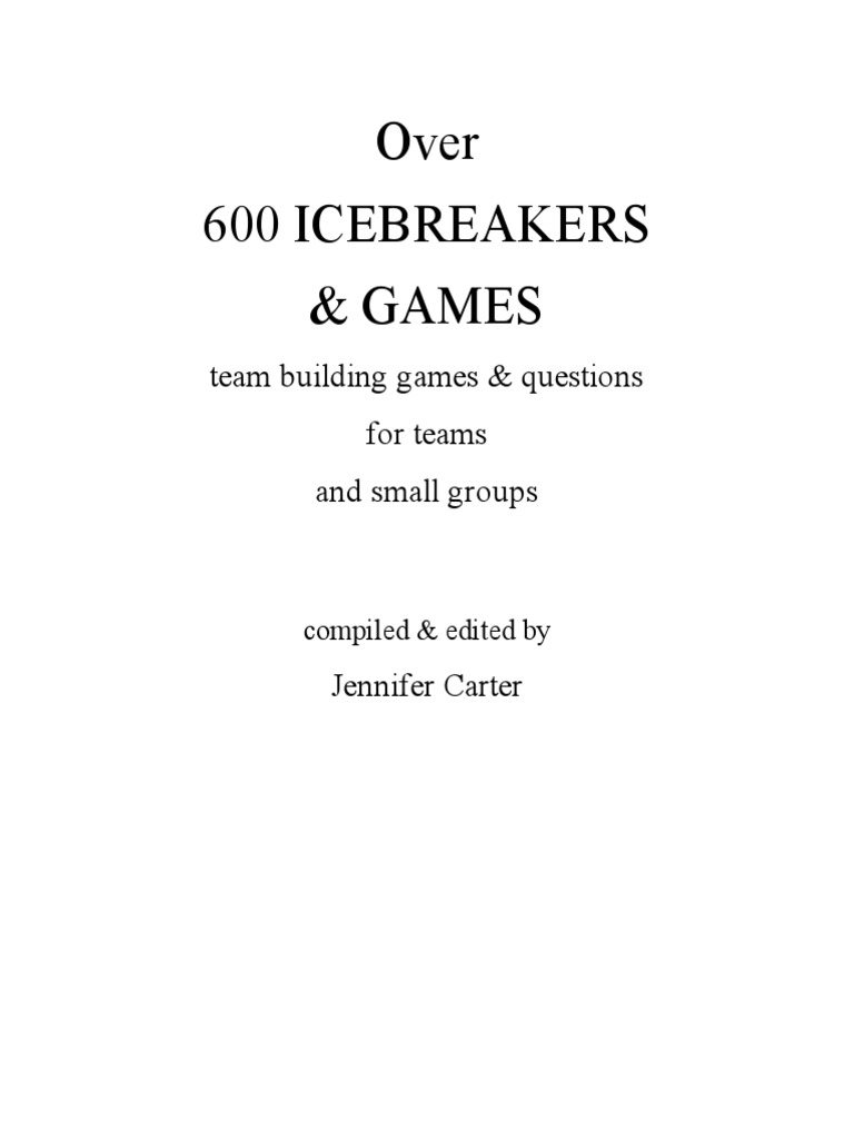 Over 600 Icebreakers & Games - Carter, Jennifer | PDF | Feeling