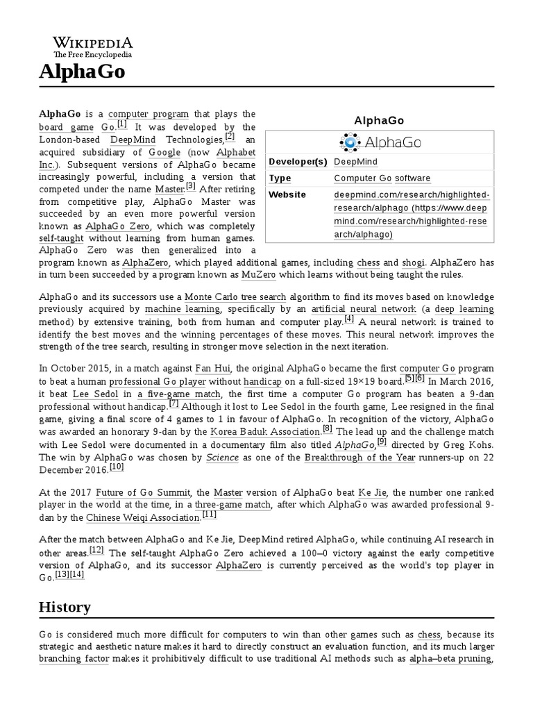 Alpha Go | PDF | Computer Science | Learning