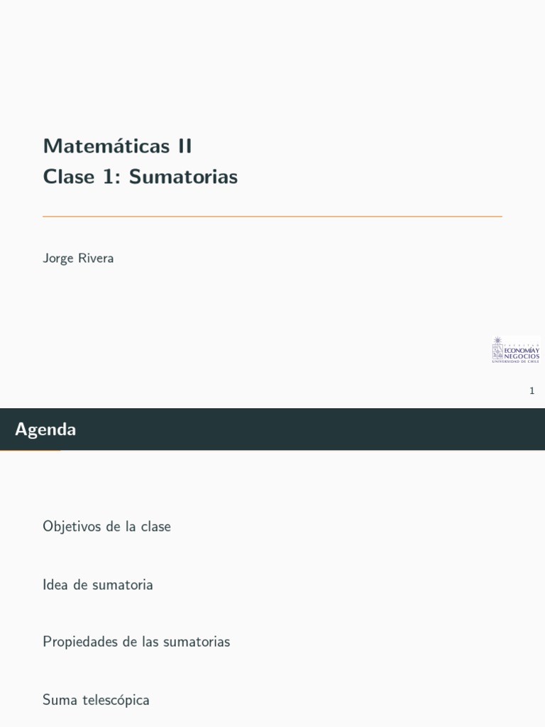 Clase_1_Sumatorias_1_ | PDF | Suma | Matemáticas