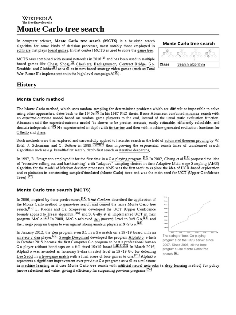 Monte Carlo Tree Search Pdf Applied Mathematics Algorithms