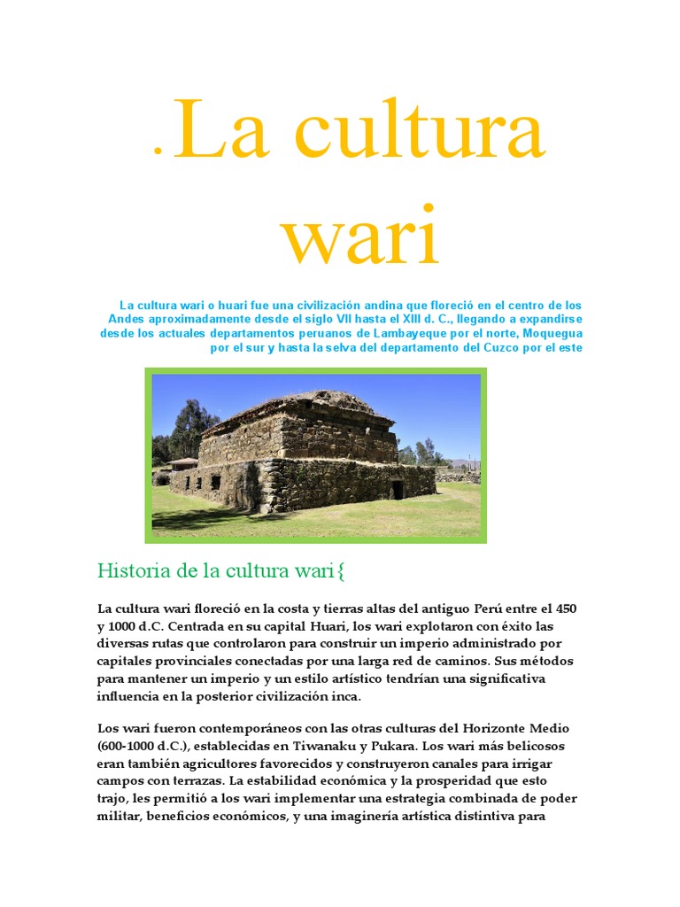 La Cultura Wari | PDF