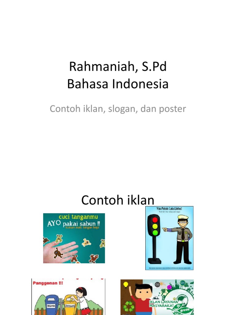 Contoh Iklan, Poster, Slogan | PDF