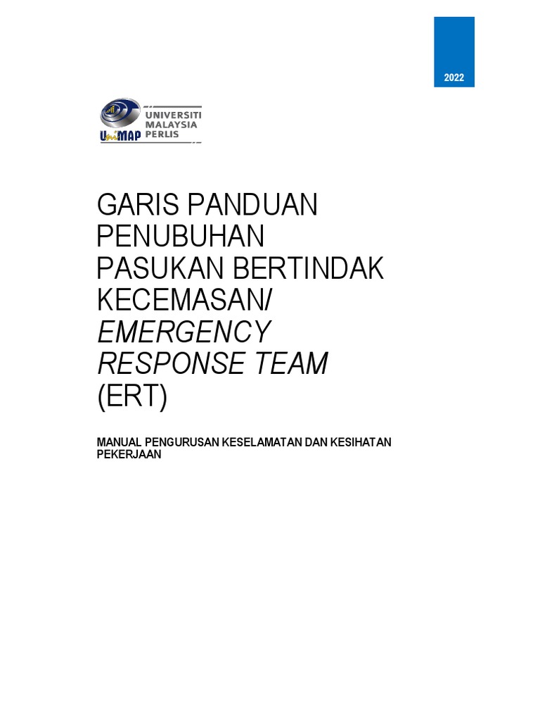 Oshms-01-09 - Garis Panduan Penubuhan Pasukan Bertindak Kecemasan Ert | PDF