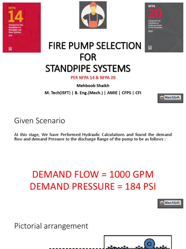 Fire Pump Selection Nfpa 14 & Nfpa 20 | PDF | Pump | Pipe (Fluid Conveyance)