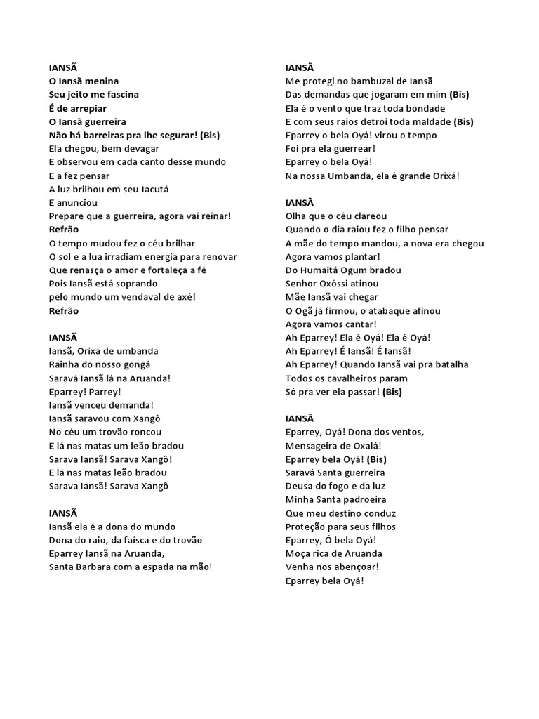 Pontos de Iansa | PDF | Santeria