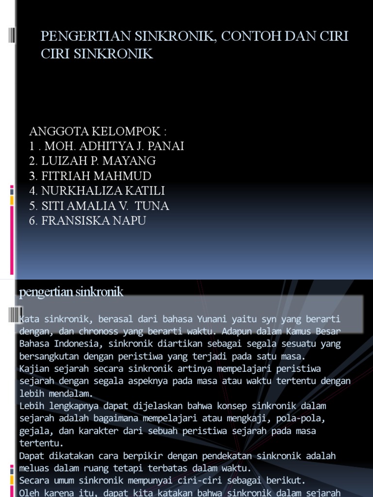 Pengertian dan Ciri Metode Sinkronik | PDF | Ilmu Sosial