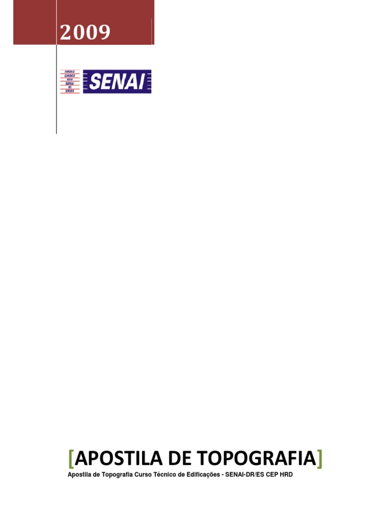 Apostila de Topografia - SENAI EDIFICAÇÕES NOTURNO MÓDULO 1 | PDF ...