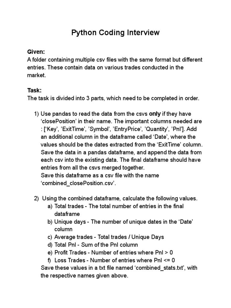 Python Interview Pdf Comma Separated Values Software 4307