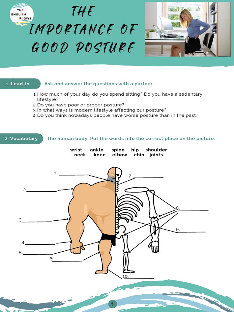 The Importance of Good Posture Student | PDF | Body Language | English ...