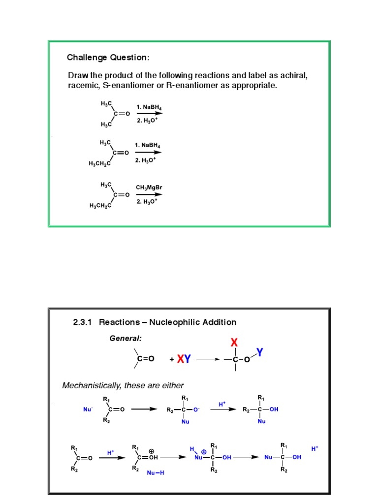 L3 Nucleophilic Addition | PDF | Aldehyde | Amine