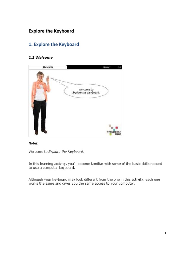 Explore The Keyboard Handout | PDF | Computer Keyboard | Control Key
