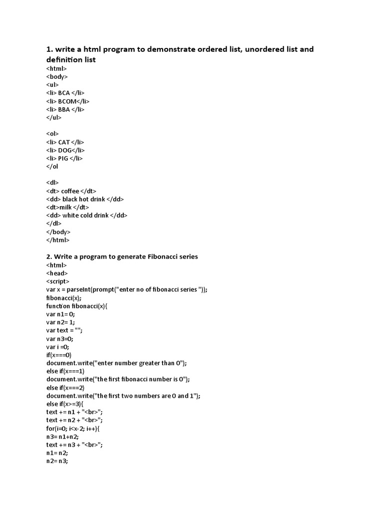 Web Programs 6th Sem | PDF | World Wide Web | Internet & Web