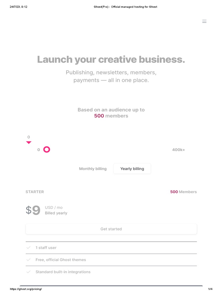 Ghost (Pro) - Official Managed Hosting For Ghost | PDF | Information ...