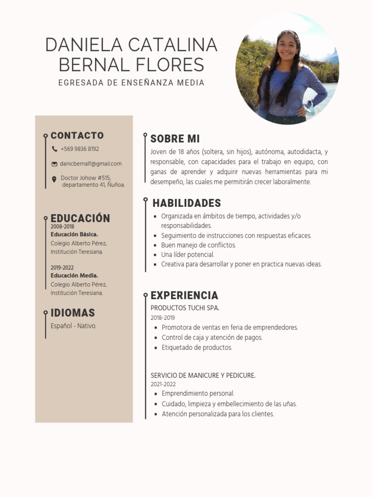 Currículum Daniela Bernal Flores | PDF | Negocios | Salud y bienestar