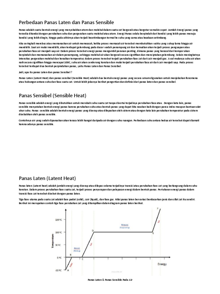 Perbedaan Panas Laten Dan Panas Sensible | PDF
