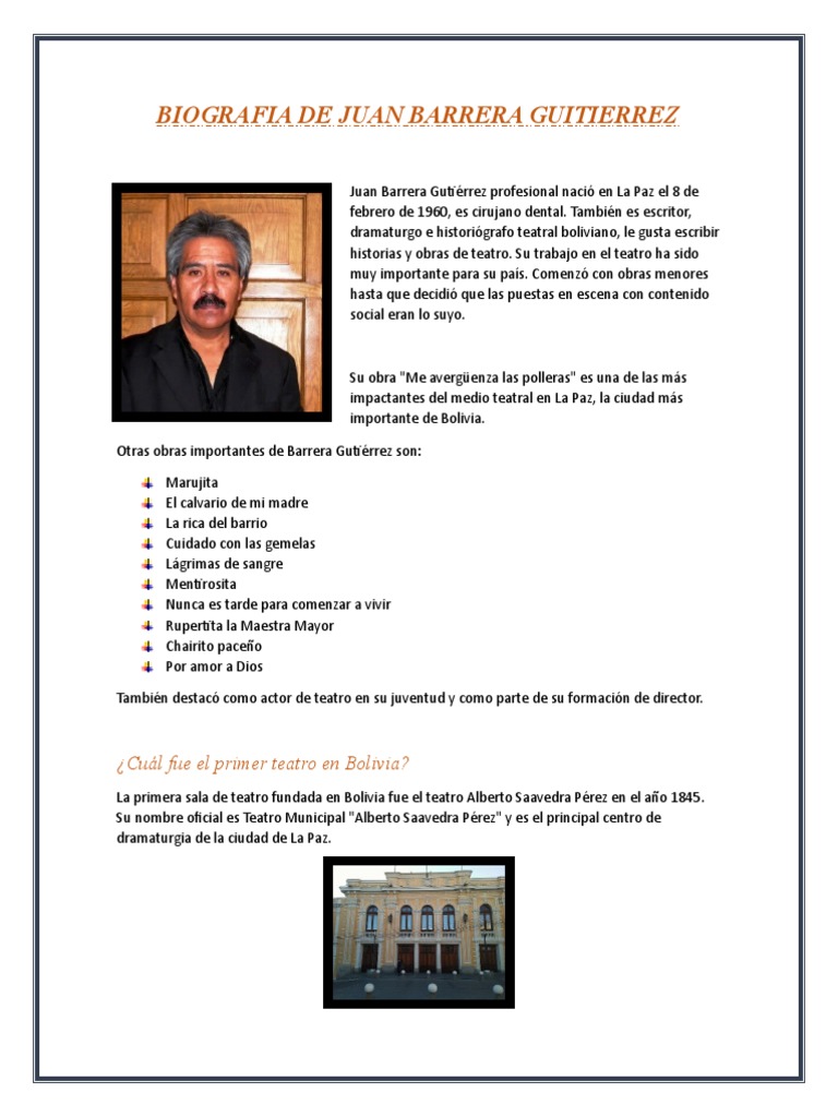 Biografia de Juan Barrera Guitierrez | PDF | Arte