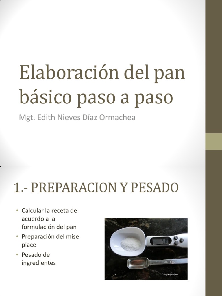 Elaboración del pan básico paso a paso | PDF | Panes | Alimentos