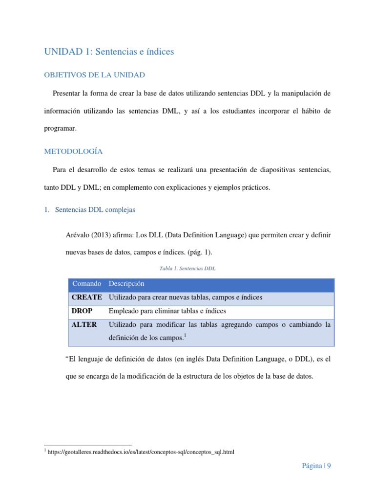 Sentencias DDL - DML | PDF | SQL | Recuperación de información
