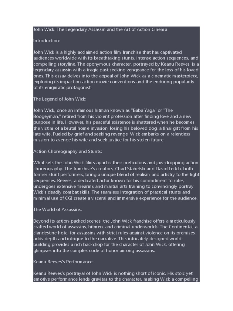 John Wick | PDF | Action Films