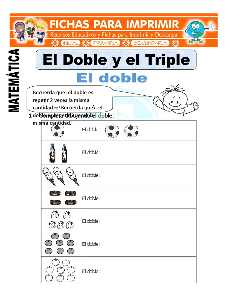 EL DOBLE Y TRIPLE DE UN NÚMERO | PDF