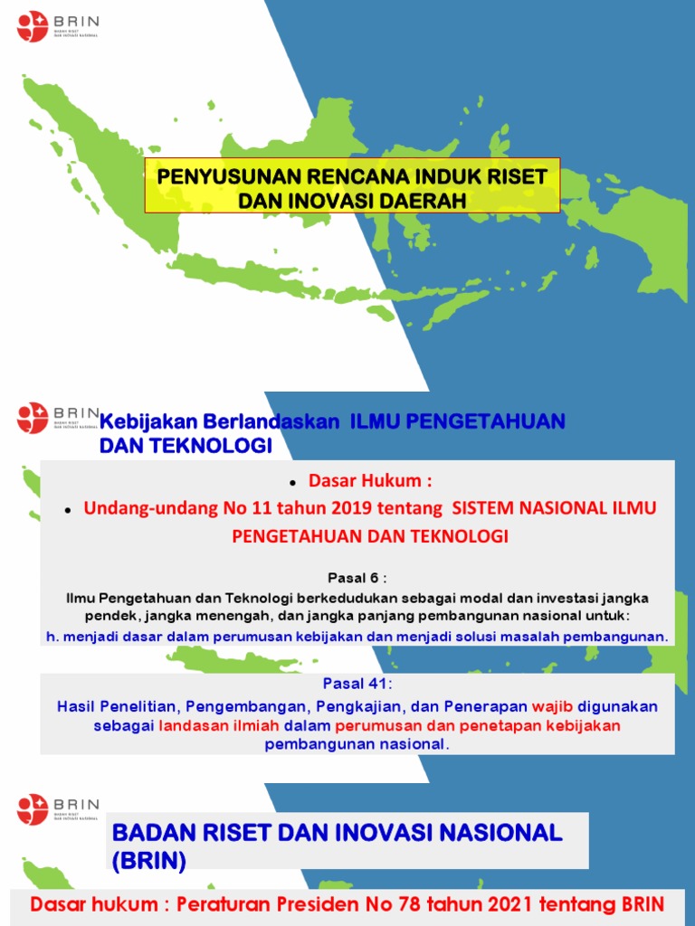 Materi Penyusunan Rencana Induk Dan Peta Jalan Rid | PDF