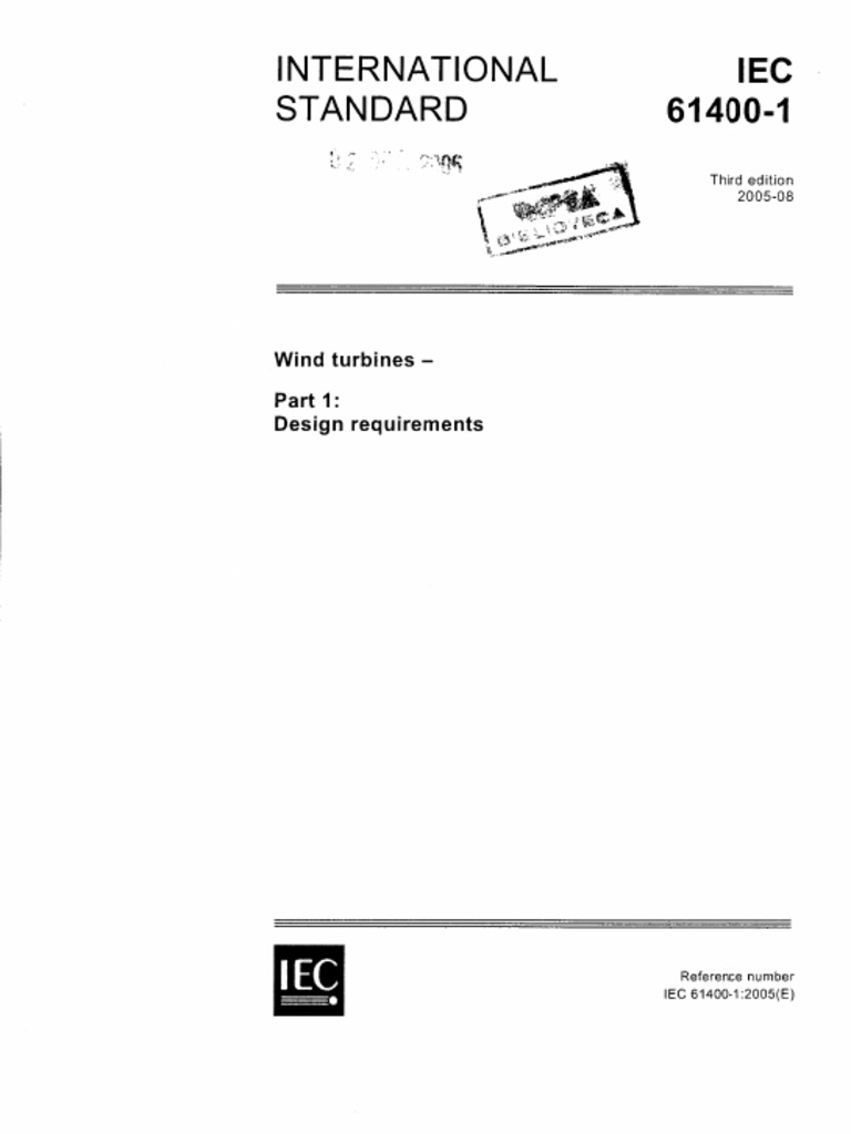 IEC 61400 1 Part 1 3edit Design Requirements | PDF