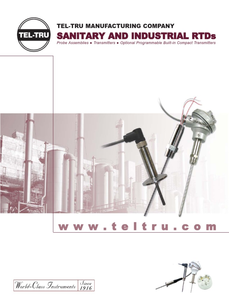Sanitary and Industrial RTDs | PDF | Metrology | Manufactured Goods