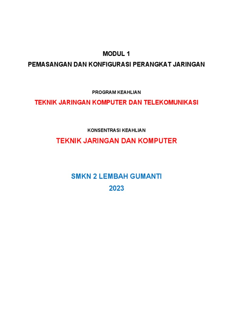 Modul KK TKJ (Fase F) Fix | PDF | Komputer