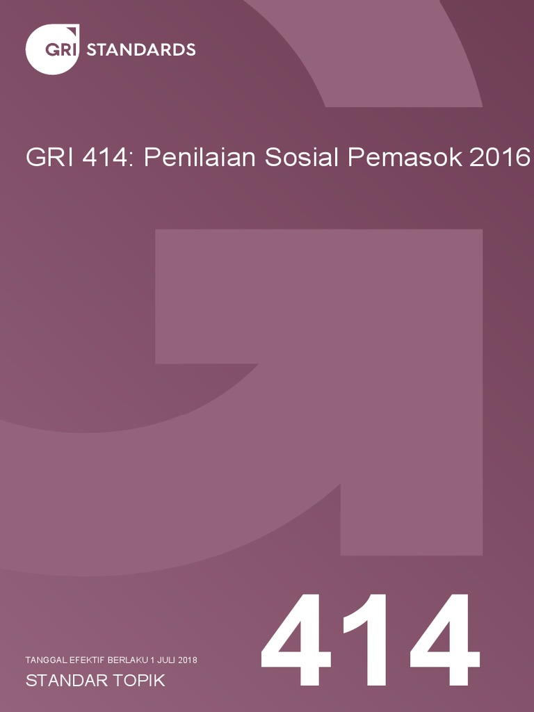 Penilaian Sosial Pemasok GRI 414 | PDF