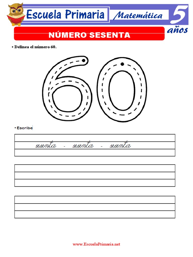 El Numero Sesenta para Ninos de Cinco Anos | PDF