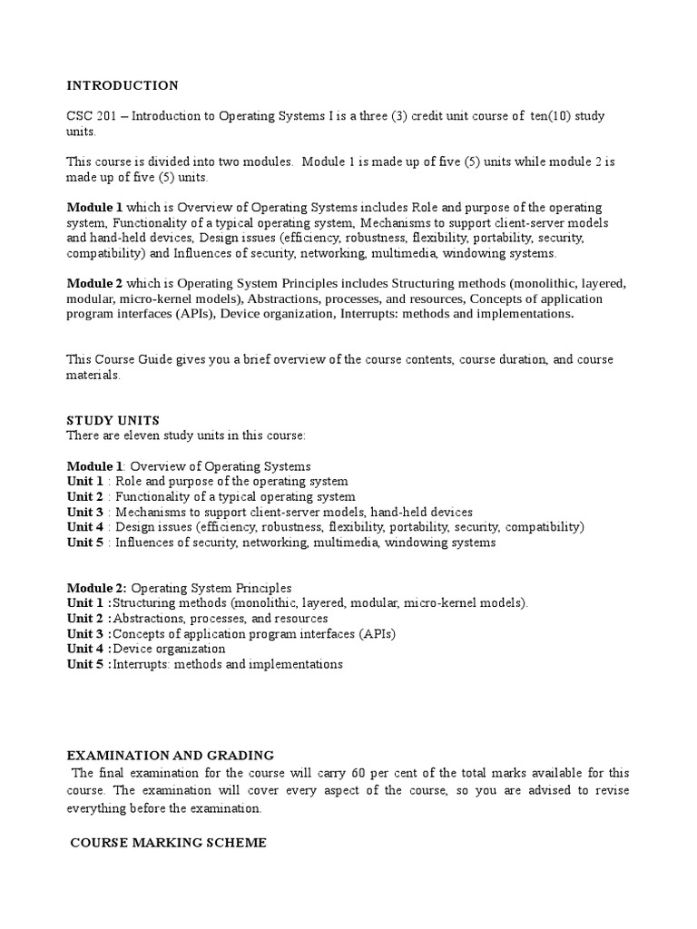 CSC 201 Course Material | PDF | Kernel (Operating System) | Operating ... CSC 201 Course Material | PDF | Kernel (Operating System) | Operating ...