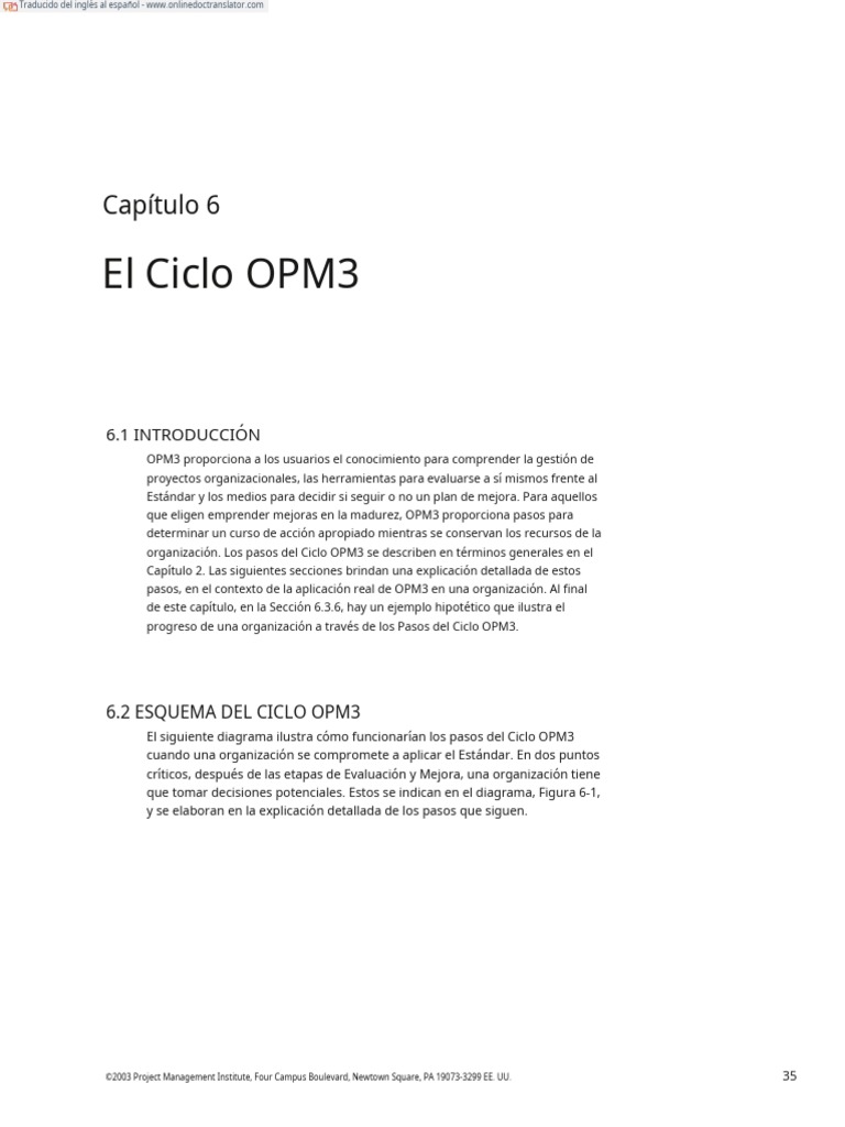 OPM3 - PMI-51-100.en - Es | PDF | Evaluación | Planificación