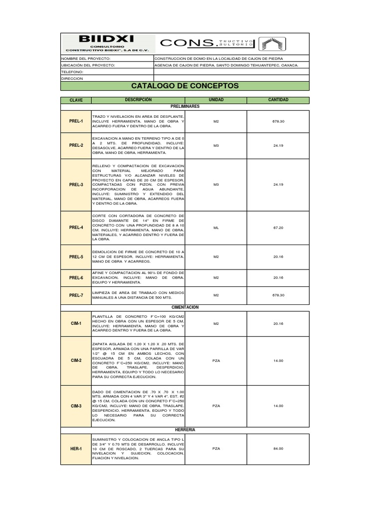 Catalogo de Conceptos Domo | PDF | Sustancias químicas | Materiales