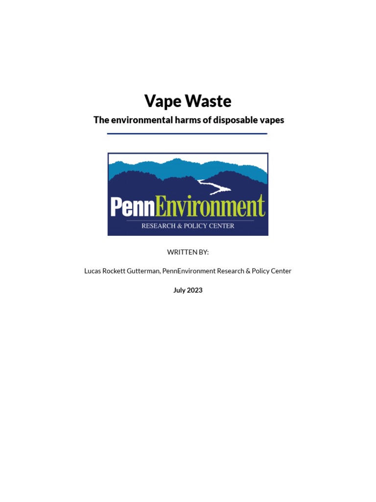 Vape Waste Report PAE C3 | PDF | Electronic Cigarette | Electronic Waste