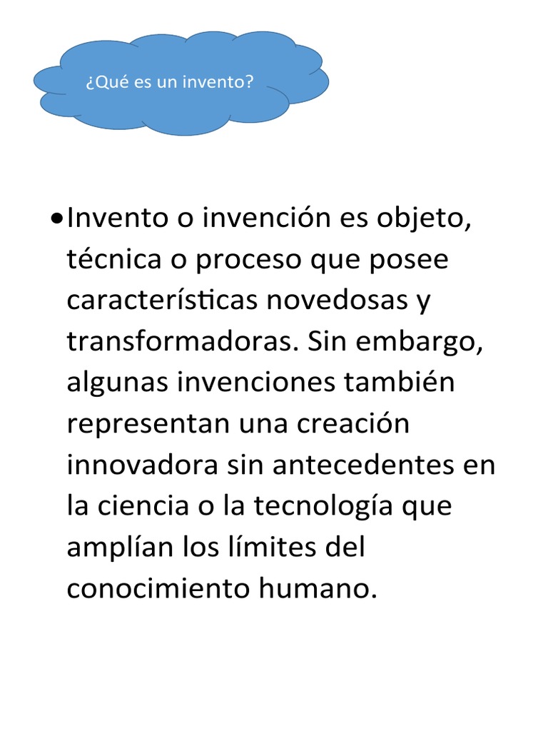 Qué es un invento | PDF